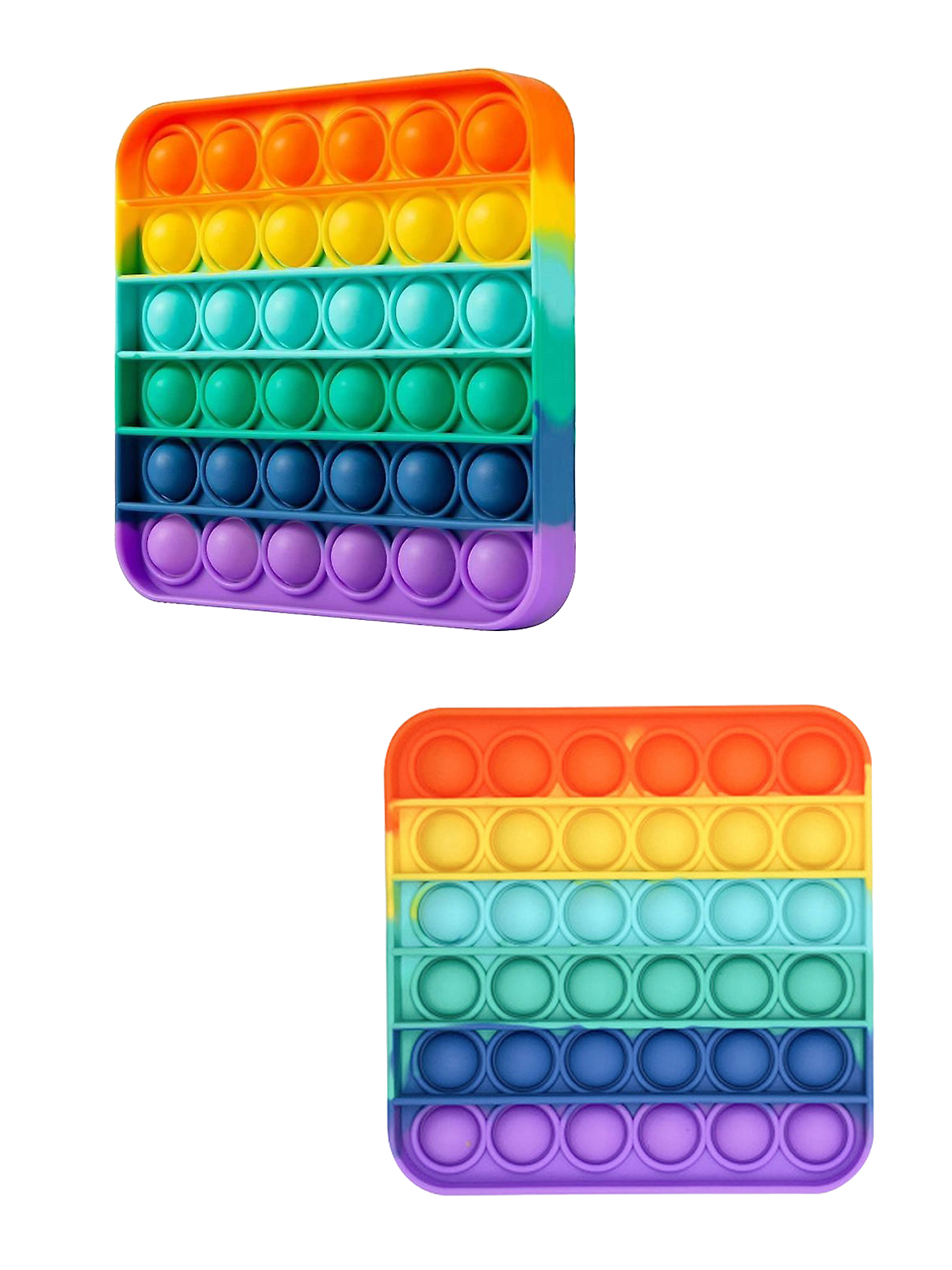 Pop it Fidget Toy Square Rainbow